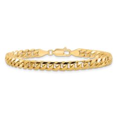 Miami Cuban 10k Yellow Gold Chain Bracelet 5mm - 8 Inches | REEDS Jewelers