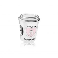 Pandora Drink To Go Charm, Pink Enamel | REEDS Jewelers
