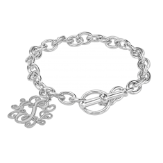 Alison and Ivy Traditional Monogram Toggle Bracelet 20mm | REEDS Jewelers