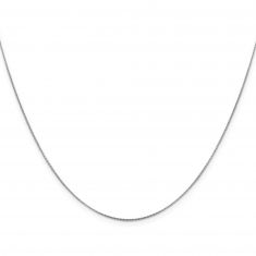 White Gold Boston Link Chain Necklace | 0.6mm | 20 Inches | REEDS Jewelers