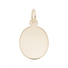 Yellow Gold Oval Disc Charm | REEDS Jewelers