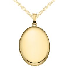 Yellow Gold Oval Locket Necklace | REEDS Jewelers
