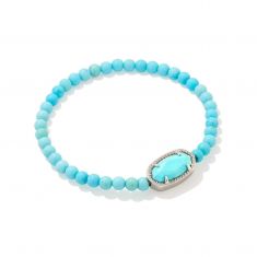 Kendra Scott Beaded Elaina Stretch Bracelet In Light Blue Magnesite ...
