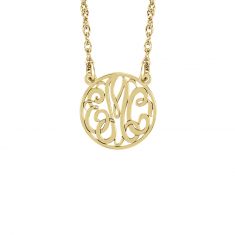 Alison and Ivy Mini Script Halo Monogram Necklace | REEDS Jewelers