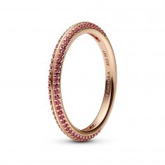 Pandora ME Red Pavé Ring | Rose Gold-Plated | REEDS Jewelers