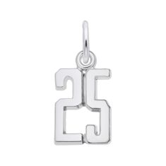 Sterling Silver That's My Number 25 Flat Charm | REEDS Jewelers