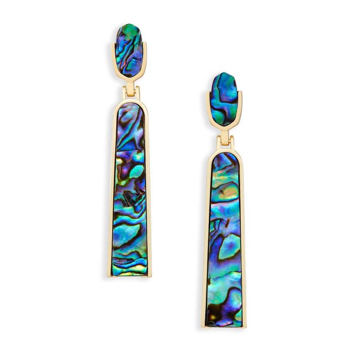 Kendra Scott Carson Earrings in Abalone Shell in Gold Plated | REEDS ...
