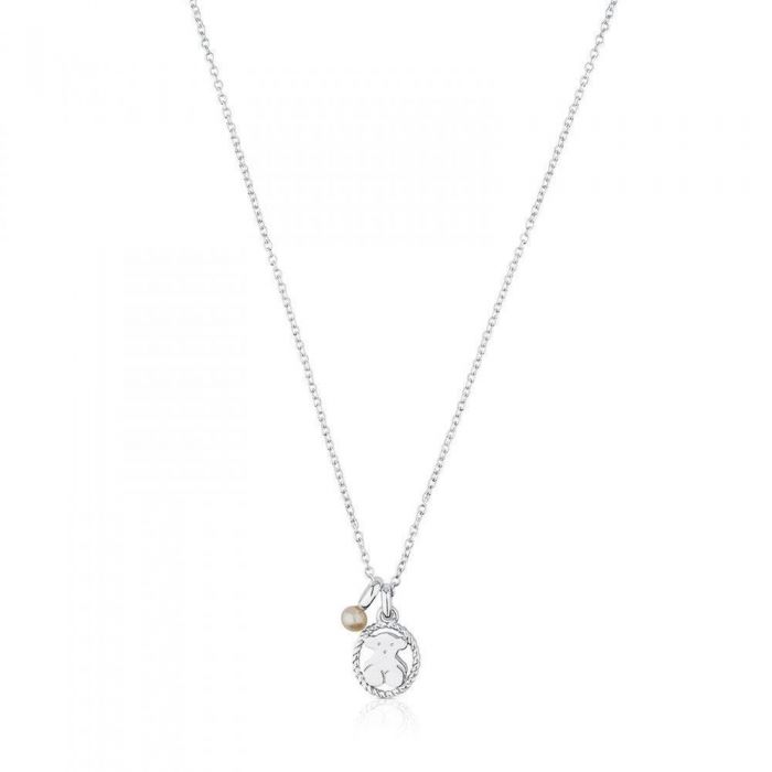 TOUS Silver Camee Pearl Necklace | REEDS Jewelers