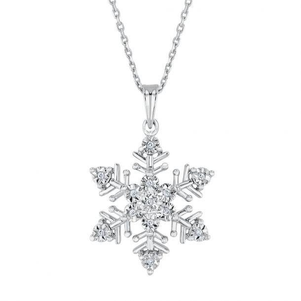 Diamond Accent Snowflake Pendant Necklace | REEDS Jewelers