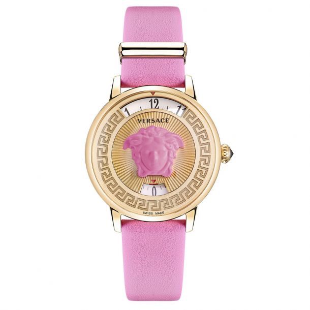 Versace Medusa Icon Pink Leather Strap Watch | 38mm | VEZ200621 | REEDS ...