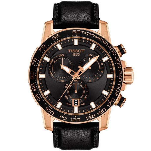 Men's Tissot T-Sport Supersport Chrono Rose Gold PVD Luminescent Watch ...