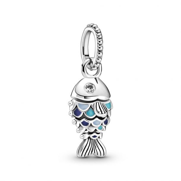 Pandora Blue Scaled Fish Dangle Charm | REEDS Jewelers