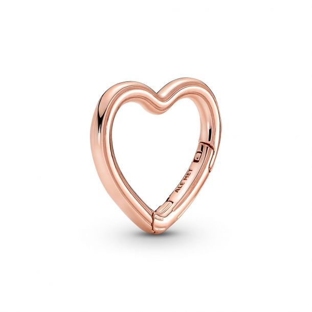 Pandora ME Styling Heart Connector, Rose Gold-Plated | REEDS Jewelers