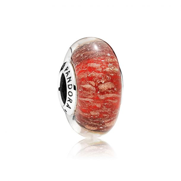 Pandora Red Twinkle Murano Glass Charm | REEDS Jewelers