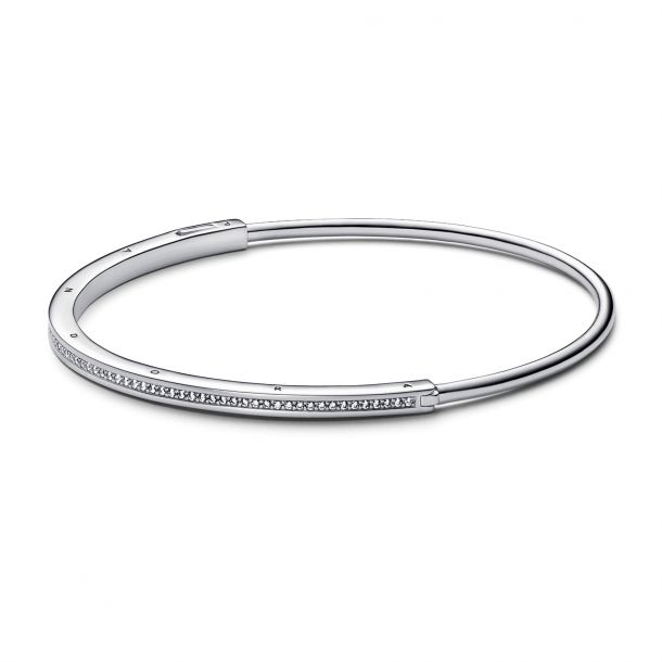 Pandora Signature I-D Pavé Bangle Bracelet | REEDS Jewelers