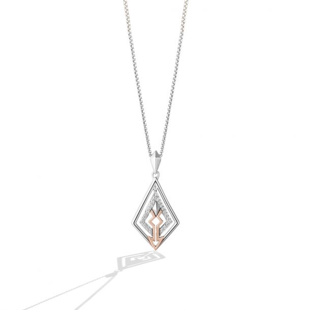 Star Wars™ Fine Jewelry Ahsoka Tano 1/10ctw Diamond Two-Tone Pendant ...