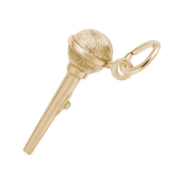 Yellow Gold Microphone Charm | REEDS Jewelers